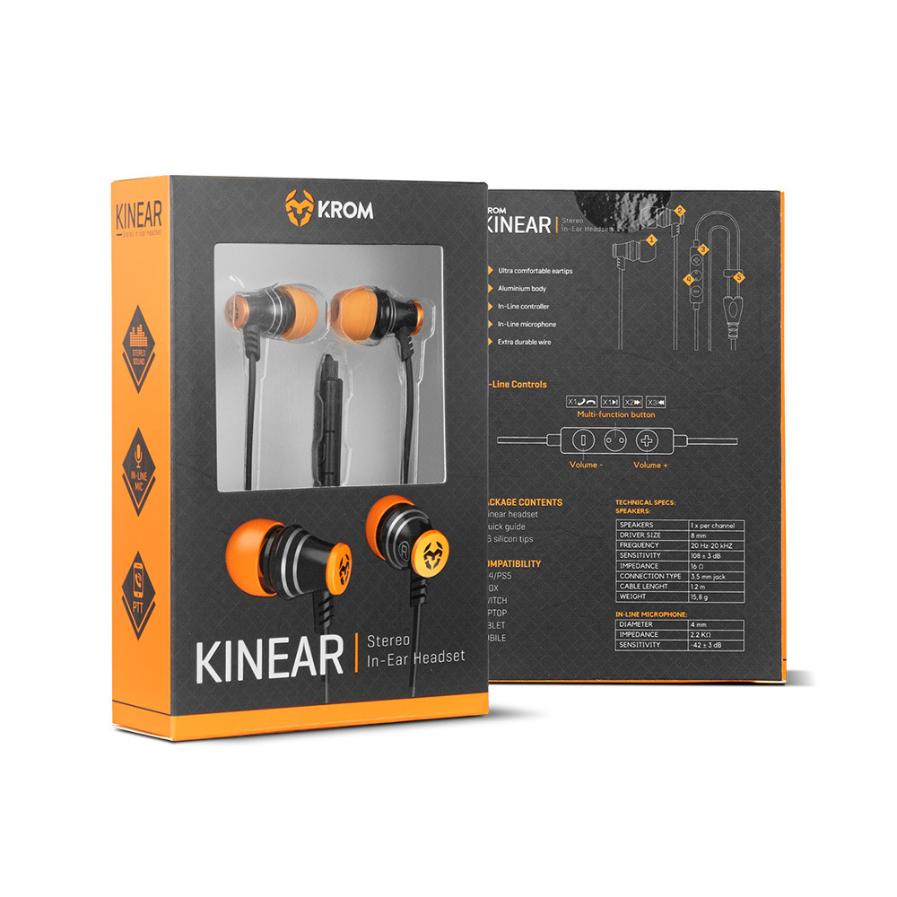 Krom Kinear - Headset In-ear gaming
